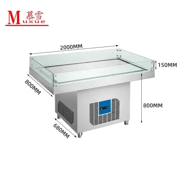 Seafood Display Case & Refrigerated Counter Table