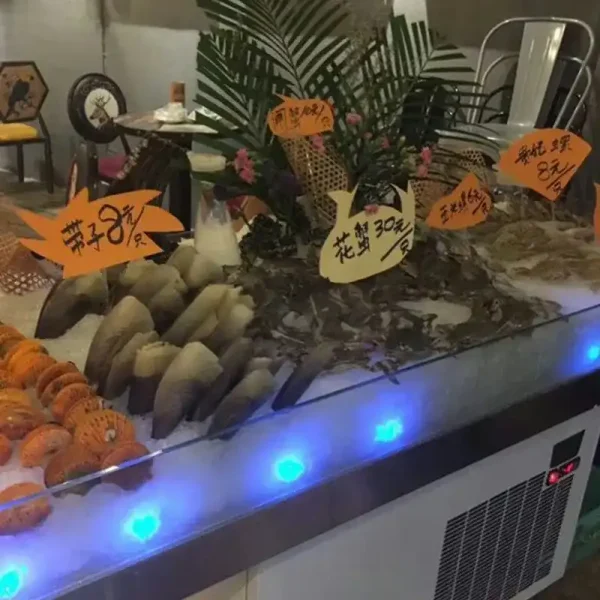 Seafood Display Case & Refrigerated Counter Table